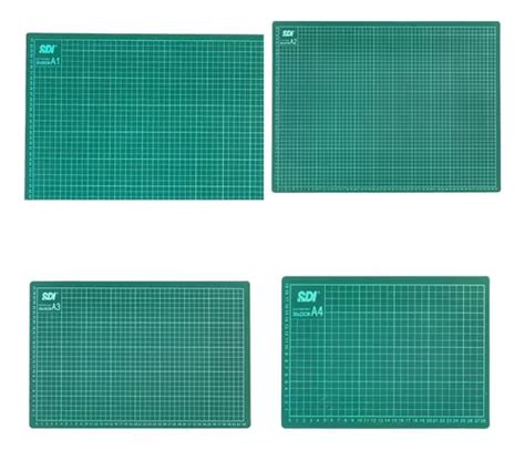 Plancha De Corte Sdi A3 45x30 Cm Anti Deslizante Tabla Base Color Verde