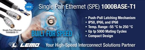 New Single Pair Ethernet Connector Solution From Lemo Defense Advancement