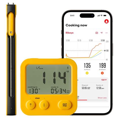 Combustion Predictive Thermometer And Display Wireless Meat Thermometer Bluetooth Cloud
