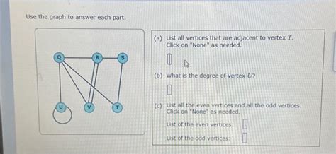 Solved Use The Graph To Answer Each Part A List All Chegg