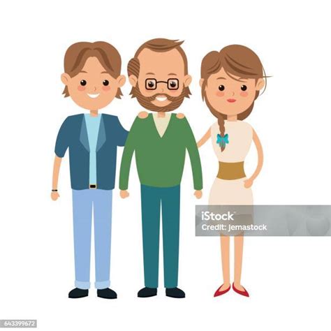 할아버지와 부모 아이콘입니다 가족 디자인입니다 벡터 그래픽 가족에 대한 스톡 벡터 아트 및 기타 이미지 가족 그리기 남자