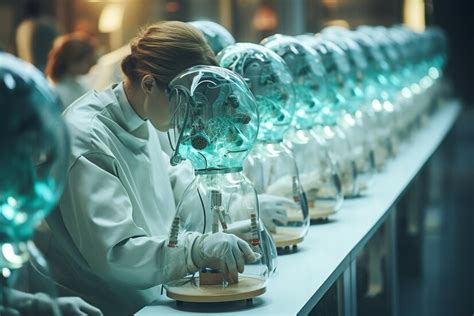 Premium Photo Robot Scientist Conducting Experiments In A Laboratory