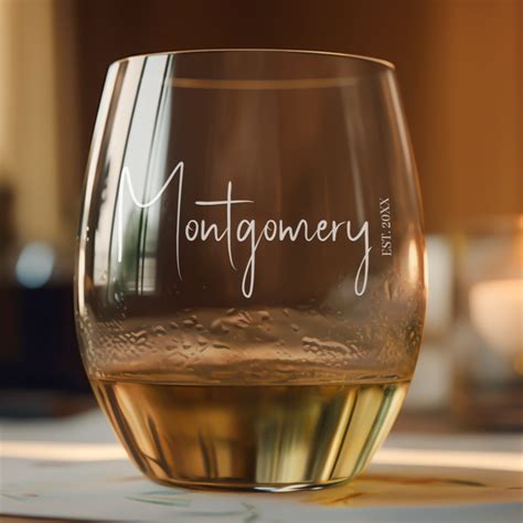 Personalized Stemless Wine Glass Party Invitation Shop