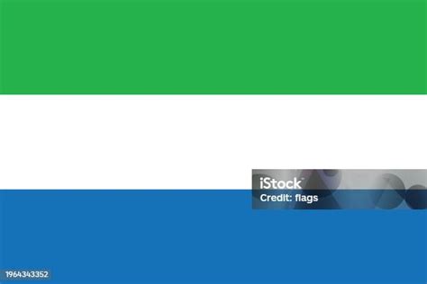 시에라리온 국기입니다 플래그 아이콘입니다 표준 색상 표준 크기 직사각형 플래그입니다 컴퓨터 일러스트레이션 디지털 일러스트레이션 벡터 일러스트 레이 션입니다 Special