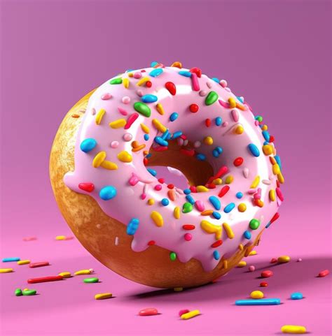 Premium Ai Image 3d Donut