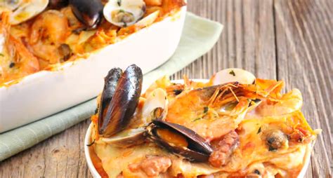 Lasagnes Aux Fruits De Mer Et Au Poulpe Saveurs Marines Recettes Mixte