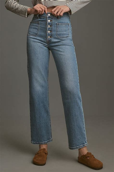 Levis Ribcage Patch Pocket Straight Leg Jeans Straight Leg Jeans Rib