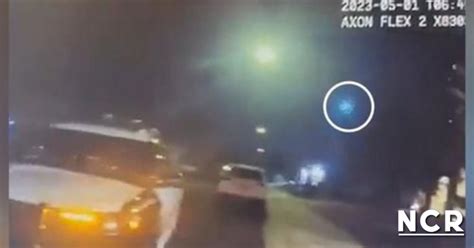 Video de la policía captó el momento en que un supuesto ovni cayó en el patio de una casa NCR