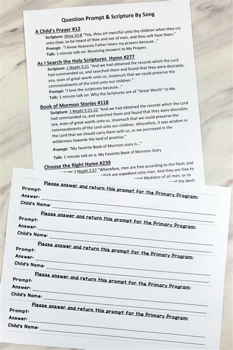 Shop Book Of Mormon Primary Program Outline Primary Singing