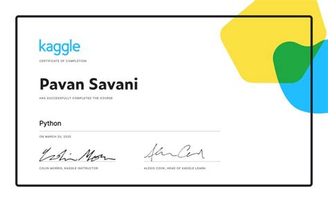 Python Kaggle Learning Datascience Coding Pavan Savani