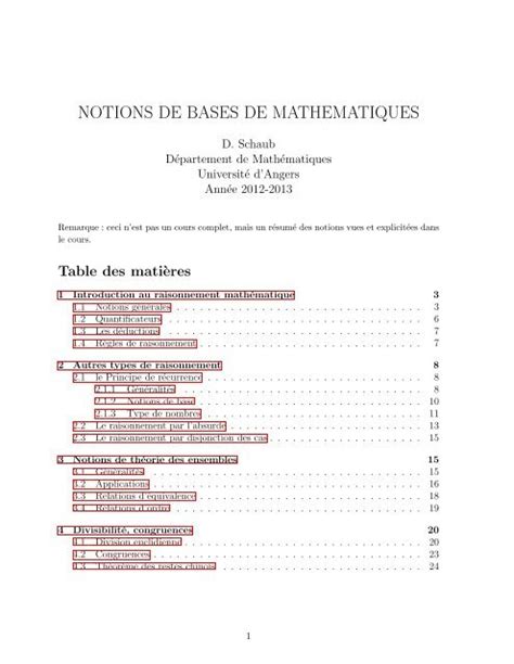 Logique mathématique et arithmétique Université d Angers