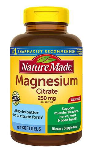 Magnesium Citrate Vitamine Maroc Nature Made Compléments