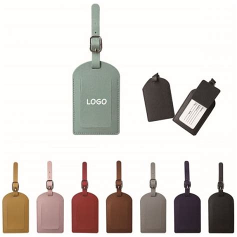 Flip Open Pu Leather Luggage Bag Tag