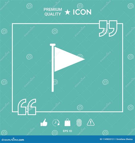 Triangle Flag Icon Stock Vector Illustration Of Stop 114983312