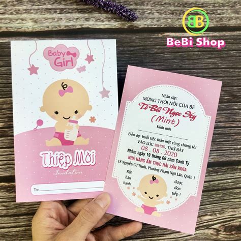 Tổng Hợp 61 Về Mẫu Thiệp Thôi Nôi Cho Bé Gái Hay Nhất Vn