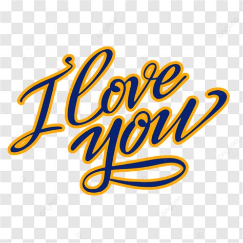 파란색 텍스트 필기 사랑해 사랑해요 타이포그래피 필적 Png 일러스트 및 이미지 에 대한 무료 다운로드 Pngtree