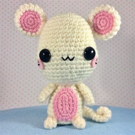 Crochet Pattern For Kawaii Mouse Cute Crochet Plushie Mouse Amigurumi