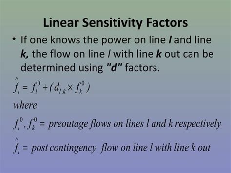 Generation Shift Factor And Line Outage Factor Ppt Science