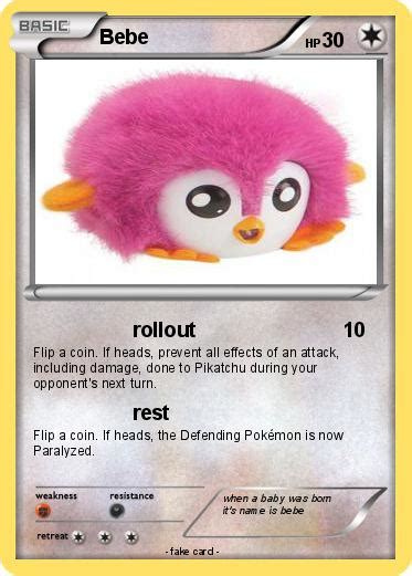 Pokémon Bebe 4383 4383 Rollout My Pokemon Card