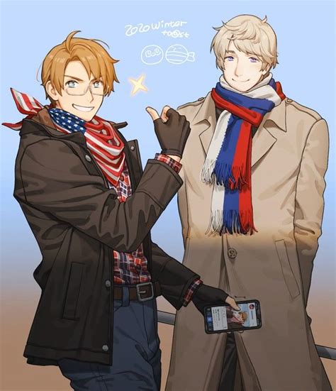 Hetalia • Russia X America Rusame Quốc Kỳ Đế Quốc Ảnh Tình Yêu