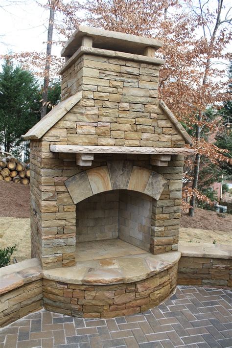 Outdoor Stacked Stone Fireplace Fireplace Guide By Chris