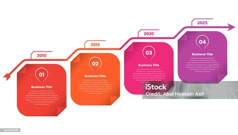 화살표 모양이 있는 성공 계단 단계 인포그래픽 타임라인 템플릿으로 가는 길 0명에 대한 스톡 벡터 아트 및 기타 이미지 0명 개념 개념과 주제 Istock