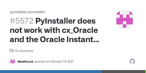 Pyinstaller Does Not Work With Cxoracle And The Oracle Instant Client