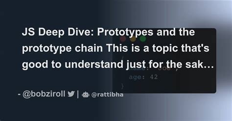 Js Deep Dive Prototypes And The Prototype Chain This Is A Topic Thats
