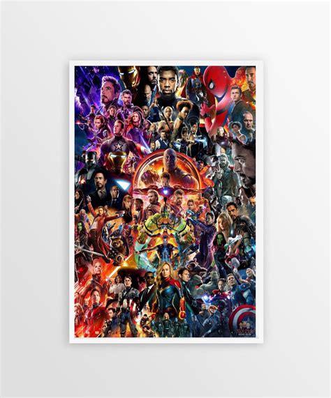 Avengers Assemble Poster Canvas Movie Poster Unframe Etsy Uk