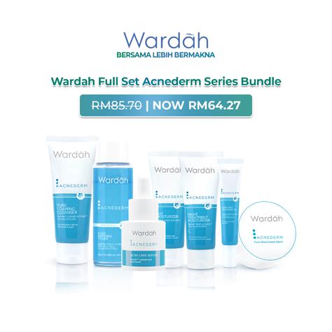 Wardah Full Set Acnederm Series Bundle Shopee Malaysia