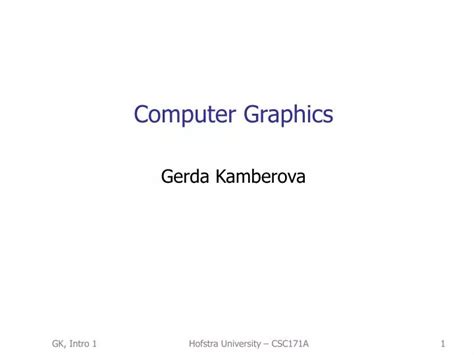 Ppt Computer Graphics Powerpoint Presentation Free Download Id4752747