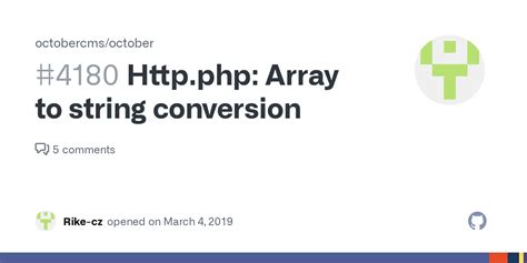 Php Array To String Conversion · Issue 4180 · Octobercmsoctober