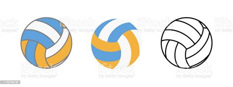 배구 아이콘을 재생 하기 위한 공입니다 흰색 배경에 고립 된 웹에 대 한 배구 벡터 아이콘을 재생 하기 위한 공의 현실적인 평평