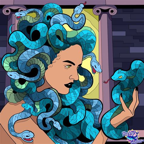 Happy Colors Medusa Art Drawings Cartoons Illustrations Fictional