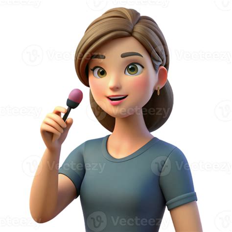 Dramatic Classic Young Woman Applying Makeup 4k 59137755 Png
