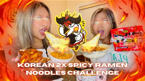 Korean🔥2x🔥spicy Ramen Noodles Challenge Youtube