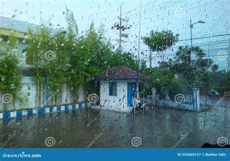 The Atmosphere Of The Rain That On The Glass Stock Image Image Of