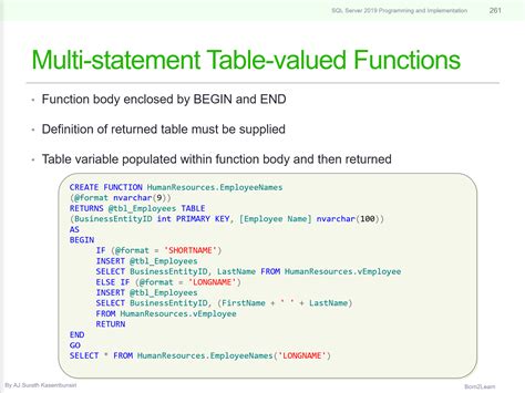 อบรม SQL Server for Developer Born Learn