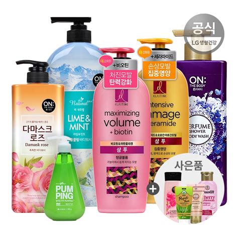 Lg생활건강 엘라스틴 마린콜라겐 볼륨샴푸680ml X4개증정일랑일랑샴푸200ml 티몬