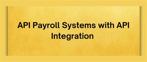 API Payroll Systems With API Integration Blog Klamp Io