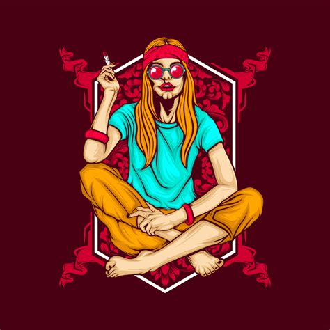Vintage Smoking Girl 4609941 Vector Art At Vecteezy