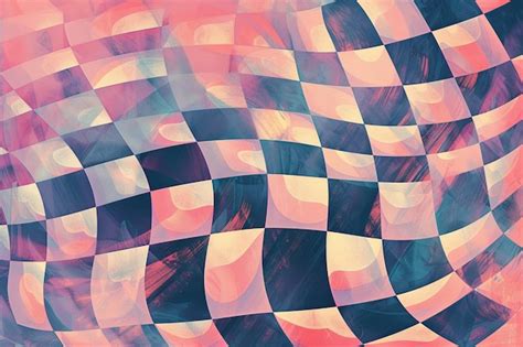 Premium Photo Create An Abstract And Artistic Checkerboard Patte Generative Ai