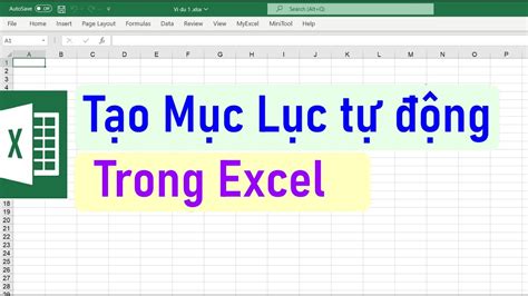 Tạo mục lục trong excel YouTube
