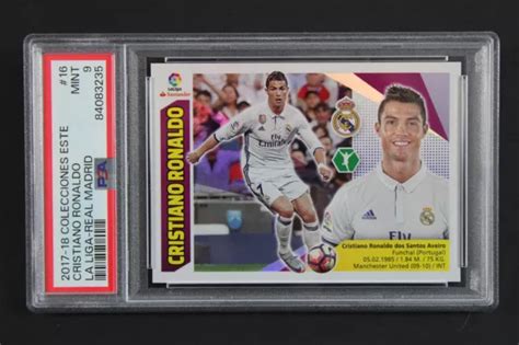 Cristiano Ronaldo Psa 9 Sticker Panini Este La Liga 2017 2018 17 18