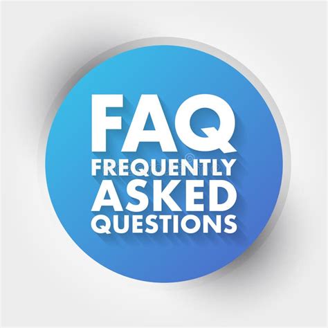 FAQ Frequently Asked Questions Mind Map Business Concept For Presentations And Reports Stock