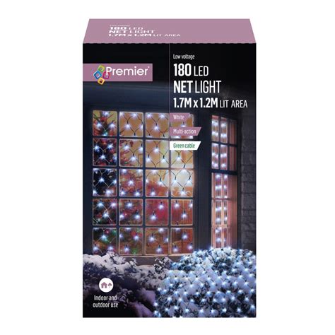 180 White Multi Action Led Net Light 175m X 12m