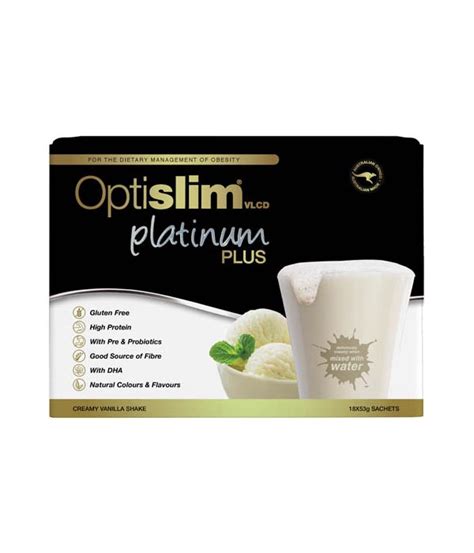 Optislim Platinum Plus Vanilla 18x53g For Weight Loss Zoom Pharmacy