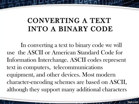 Binary Code Ppt