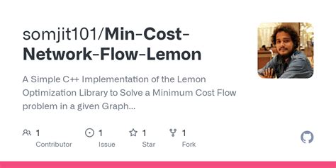Github Somjit101min Cost Network Flow Lemon A Simple C