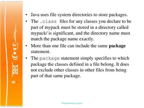 Ppt Packages Access Protection Importing Packages Java Program Structure Interfaces Why